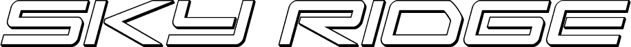 Sky Ridge Outline Italic font | Fonts2u.com