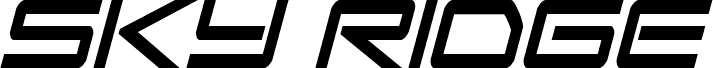 Sky Ridge font