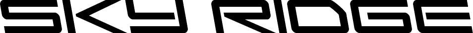 Sky Ridge font