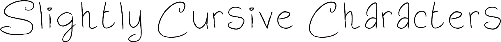 Slightly Cursive Charac Regular font | Fonts2u.com