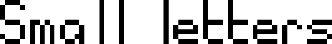 Small letters Regular font