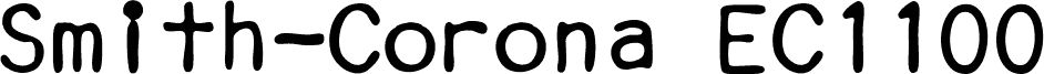 Smith-Corona EC1100 Prestige font | Fonts2u.com