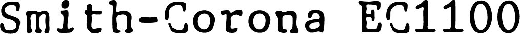 Smith-Corona EC1100 Script font | Fonts2u.com