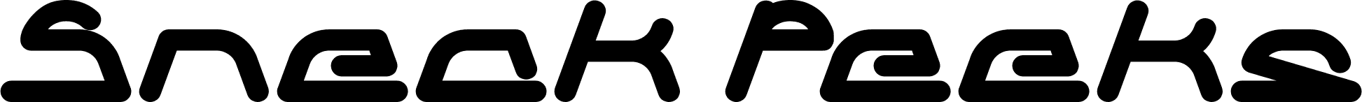 Sneak Peeks Bold font