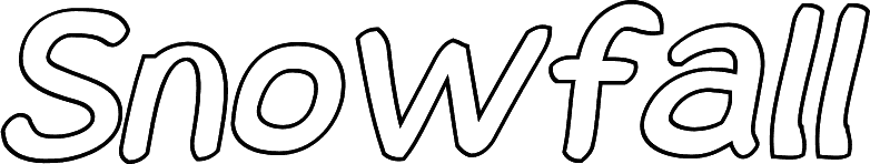 Snowfall Black Outline Oblique font | Fonts2u.com