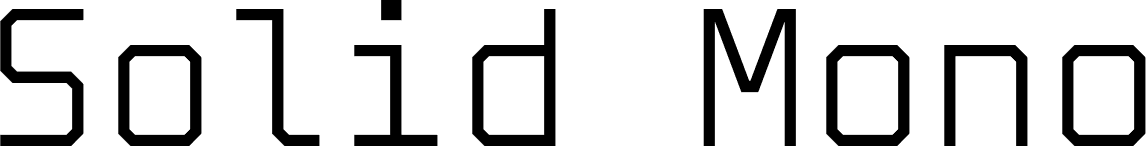 Solid Mono font | Fonts2u.com