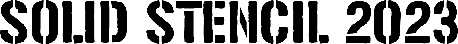 Solid Stencil 2023 font
