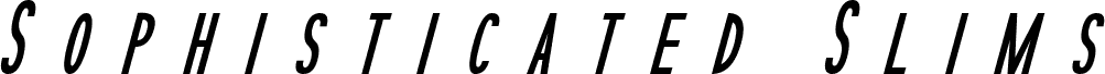 Sophisticated Slims font