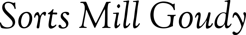 Sorts Mill Goudy Italic font