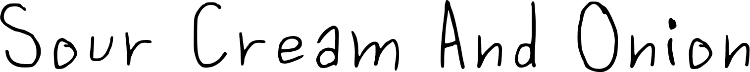 Sour Cream And Onion Regular font