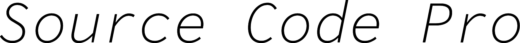 Source Code Pro Light Italic font | Fonts2u.com
