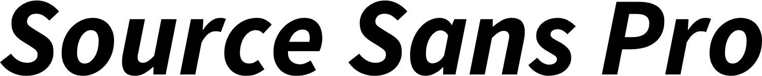Source Sans Pro Bold Italic font