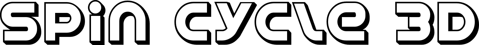 Spin Cycle 3D font | Fonts2u.com