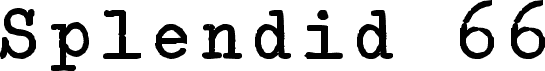 Splendid 66 font | Fonts2u.com