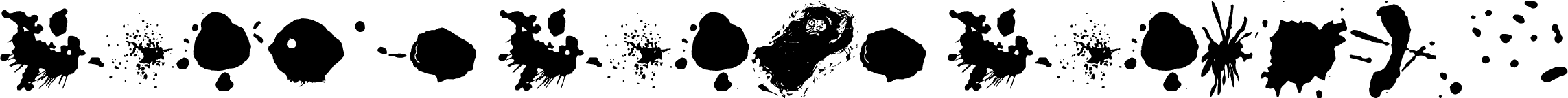 Split splat splodge font