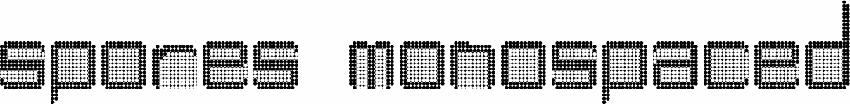 spores monospaced Regular font | Fonts2u.com