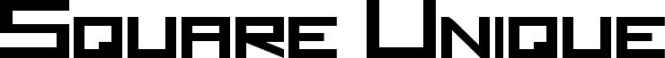 Square Unique Normal font
