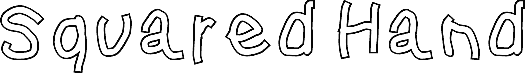 Squared Hand Outline font | Fonts2u.com