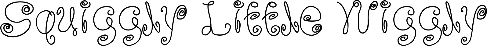 SquigglyLittleWiggly font | Fonts2u.com