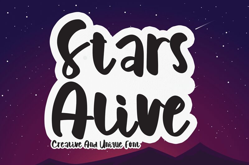 Stars Alive font