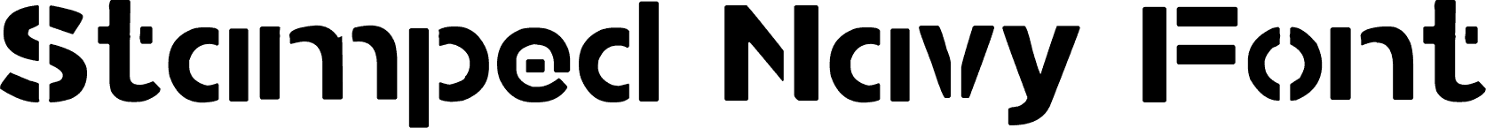 Stamped Navy Font Bold font