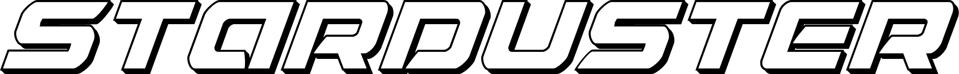 Starduster 3D Italic font | Fonts2u.com