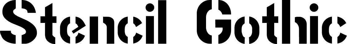 Stencil Gothic font | Fonts2u.com