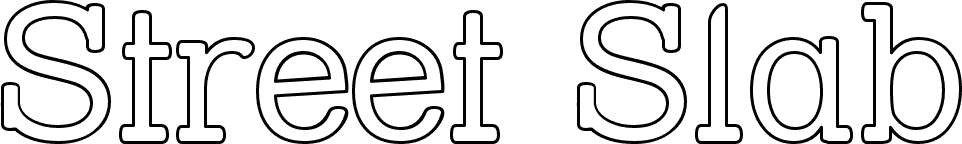 Street Slab - Outline font | Fonts2u.com