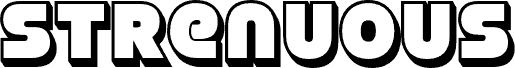 Strenuous Black font | Fonts2u.com