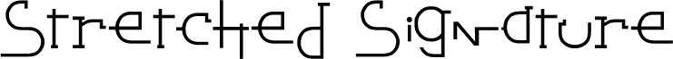 Stretched Signature Flex font