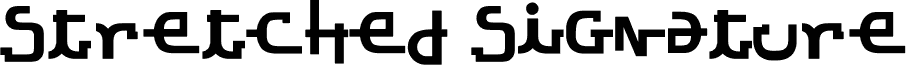 Stretched Signature Best Italic font | Fonts2u.com