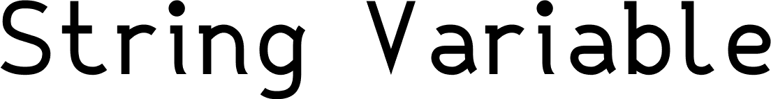String Variable Medium Font 0153