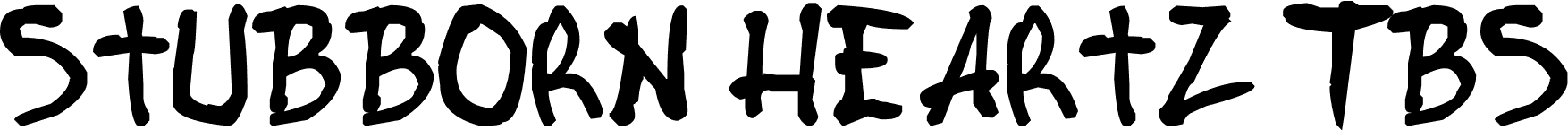 Stubborn Heartz TBS Bold font | Fonts2u.com