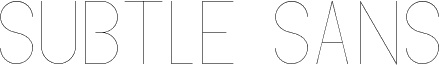 SubtleSansRegular-Regular font
