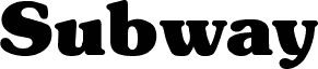 Subway Black font