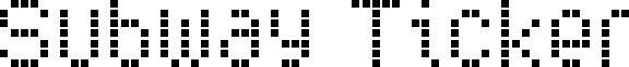 Subway Ticker font | Fonts2u.com