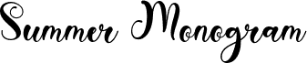 Summer Monogram (Monogram) font