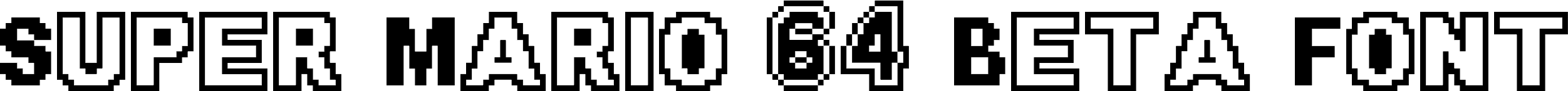 Super Mario 64 Beta Font Regular font | Fonts2u.com