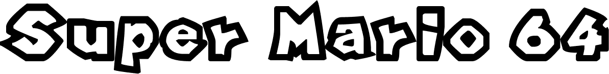 Super Mario 64 font
