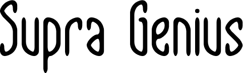 Supra Genius Curves BRK font | Fonts2u.com