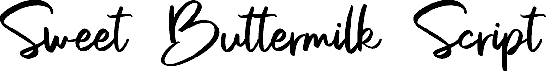 Sweet Buttermilk Script Regular font | Fonts2u.com