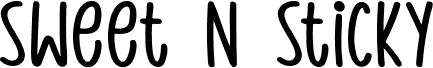 Sweet N Sticky-Obelique font | Fonts2u.com