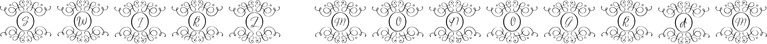 Swirl Monogram font | Fonts2u.com