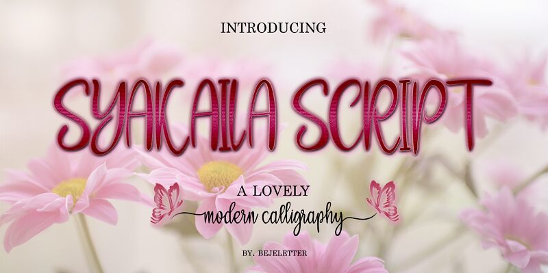 Syakaila Script font