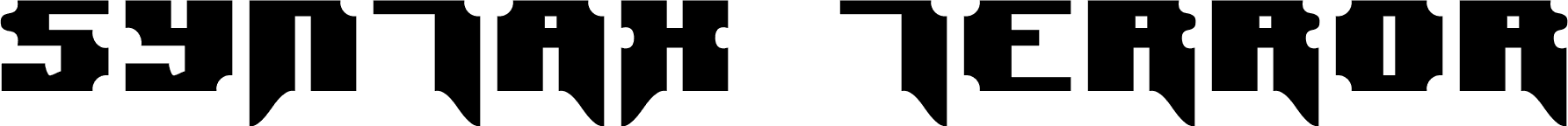 Syntax Terror font | Fonts2u.com