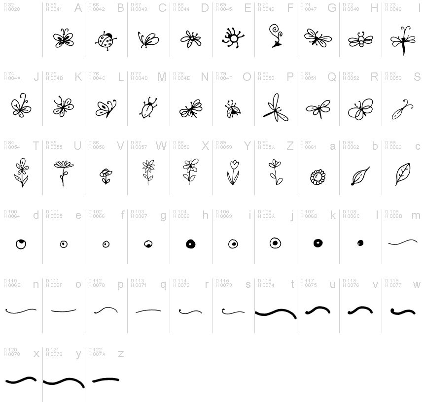 TallTiny Extras Font Fonts2u