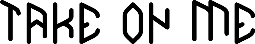 TAKE ON ME font | Fonts2u.com