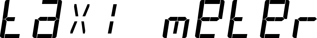 taxi meter font