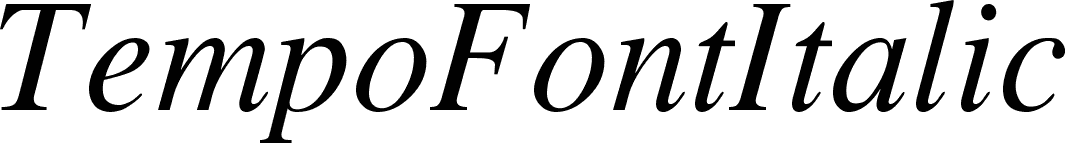 TempoFontItalic font | Fonts2u.com