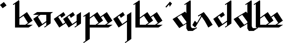 Tengwar Noldor font | Fonts2u.com